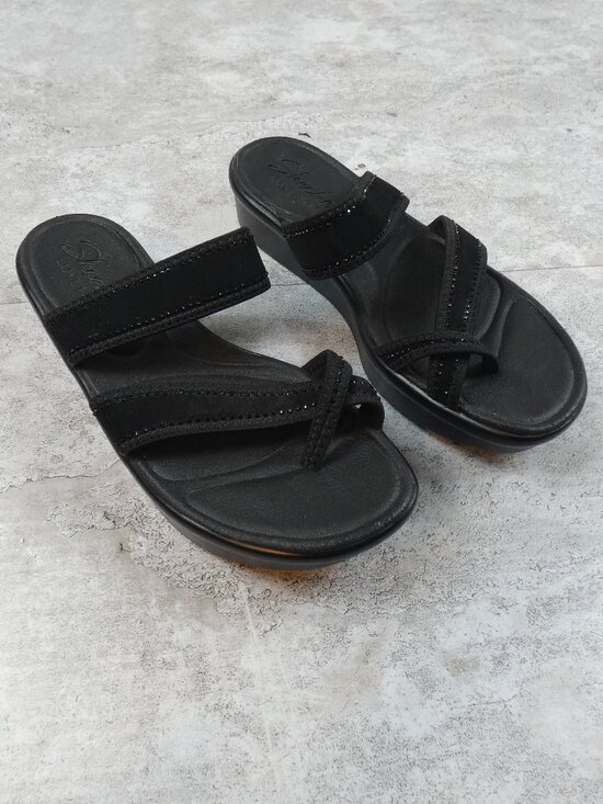 Skechers | Shoes | Skechers Sandal Lightweight Luxe Foam Sparkle Post ...